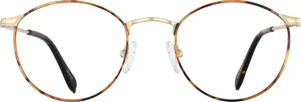 Zenni Round Full Rim Frame With Snap-on Sunlens - Tortoiseshell
