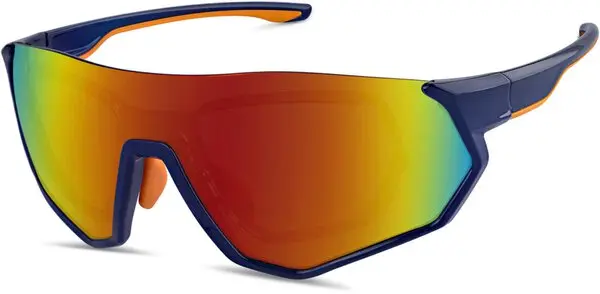 Zenni Wrap-around Sports Glasses With Full Rim Frame - Blue