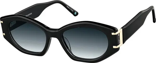 Zenni Geometric Full Rim Sunglasses - Black