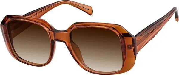 Zenni Geometric Full Rim Sunglasses - Brown