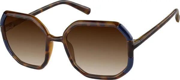 Zenni Geometric Full Rim Sunglasses - Tortoiseshell