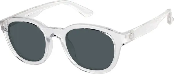 Zenni Round Sunglasses With Full Rim Frame - Clear