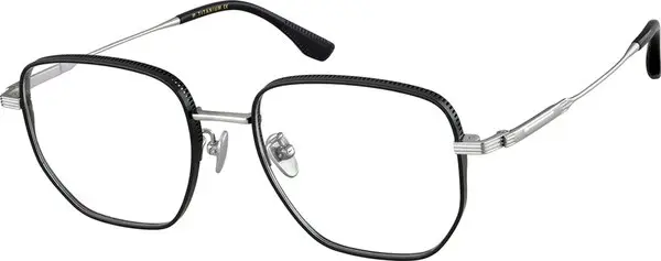Zenni Geometric Full Rim Titanium Eyeglasses - Black