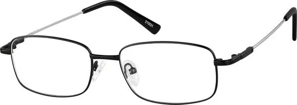Zenni Rectangle Eyeglasses Flex Titanium Full Rim Frame - Black