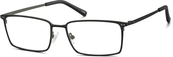 Zenni Rectangle Eyeglasses Flex Titanium Full Rim Frame - Black