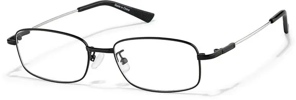 Zenni Rectangle Flex Titanium Full Rim Eyeglasses - Black