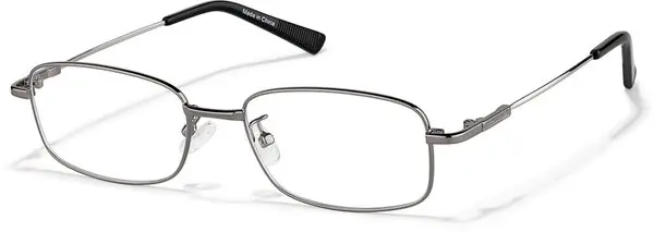 Zenni Rectangle Flex Titanium Full Rim Eyeglasses - Gray