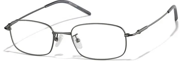 Zenni Rectangle Flex Titanium Full Rim Eyeglasses - Gunmetal Gray