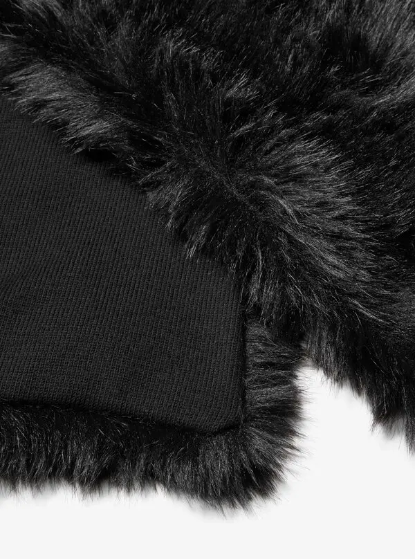 Michael Kors Faux Fur And Wool Scarf In By