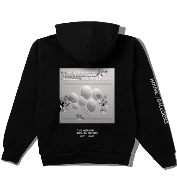 THE WEEKND X Daniel Arsham House Of Balloons Eroded Cover Pullover Hood - Black