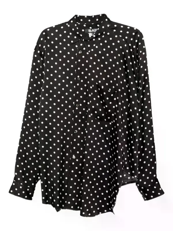 Comme Des Garçons Polka-dot Asymmetric Shirt