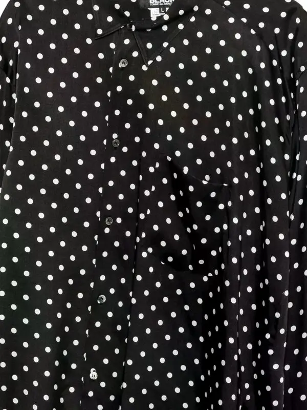 Comme Des Garçons Polka-dot Asymmetric Shirt