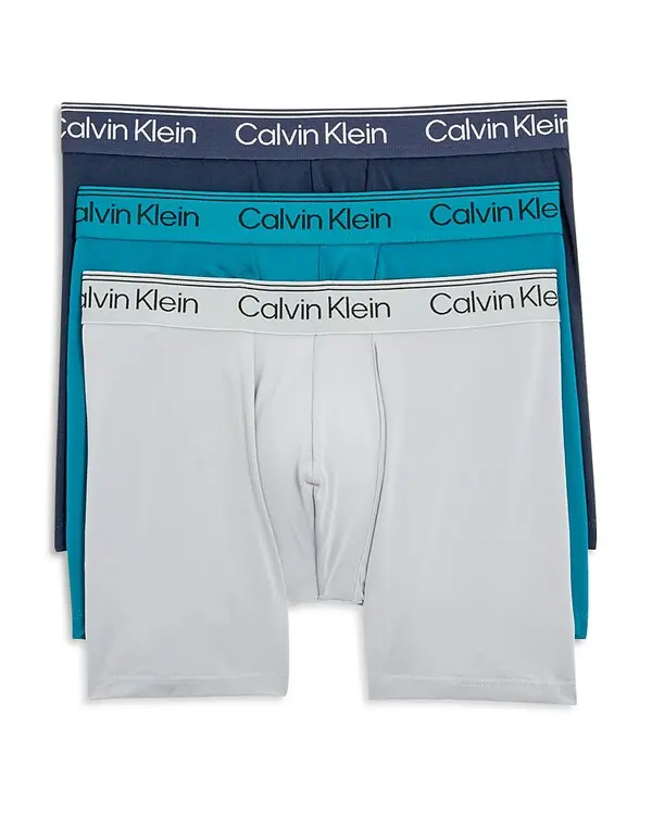 Calvin Klein Microfiber Stretch Boxer Briefs 3 Pack - Blue Multi