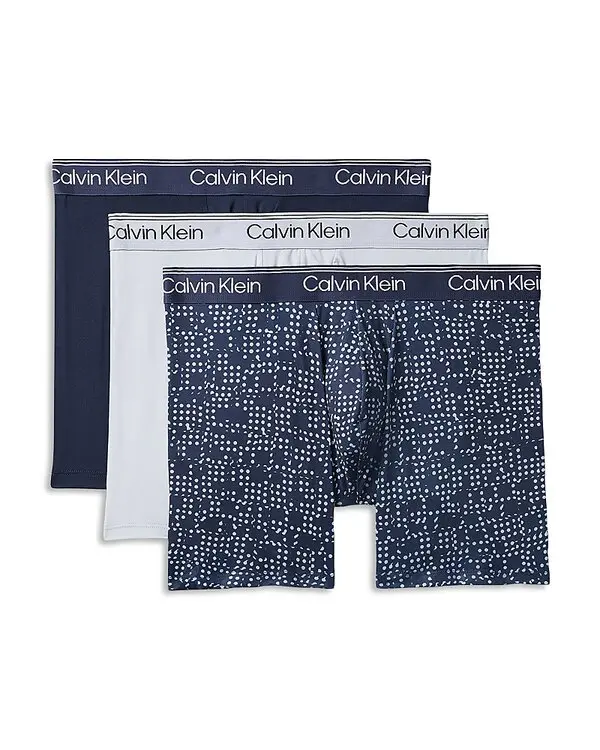 Calvin Klein Microfiber Stretch Boxer Briefs 3 Pack - Shoreline/misty Grey