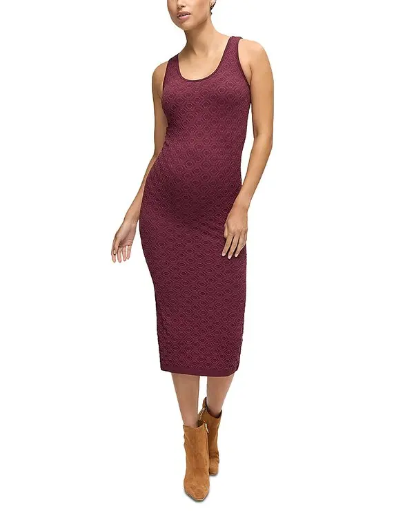 INGRID & ISABEL Seamless Midi Maternity Dress - Fig