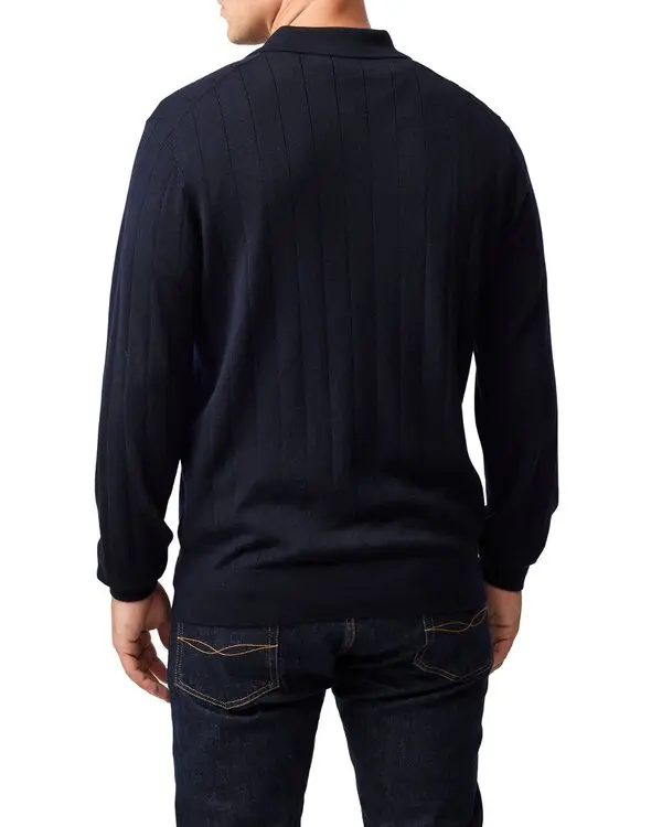 Rodd & Gunn Murdoch Textured Wool Polo Sweater - Forest