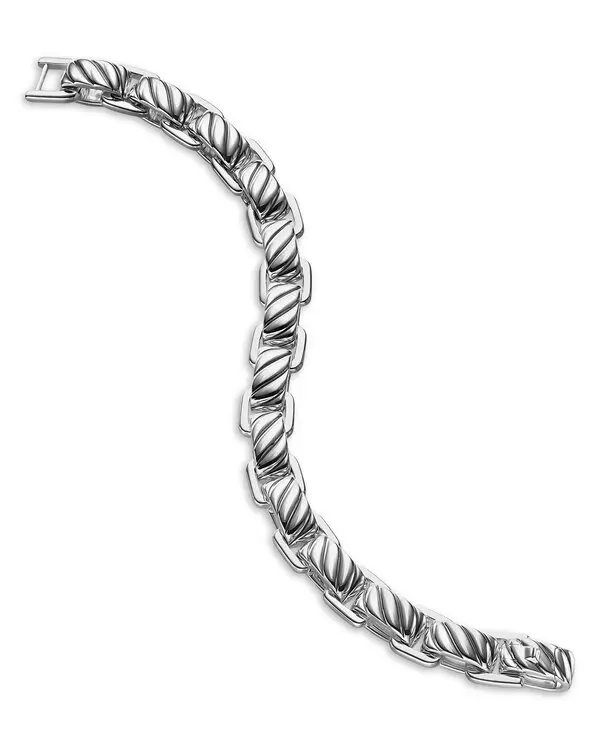 David Yurman Sculpted Cable Link Bracelet 12mm - Silver