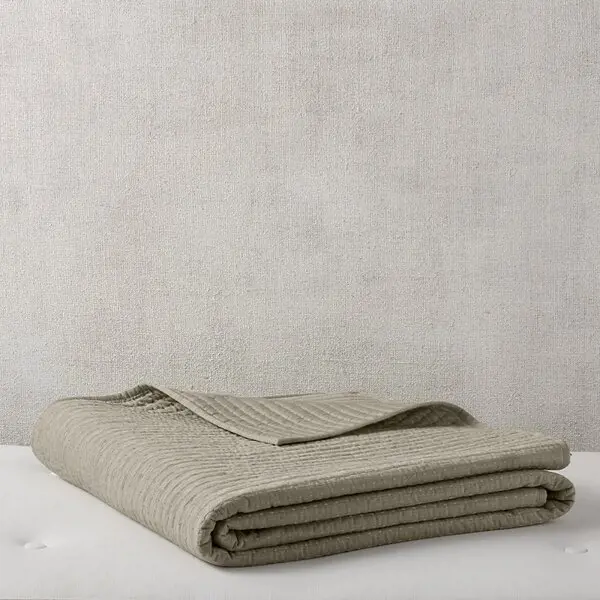 HUDSON PARK COLLECTION Channel Stitch Coverlet, King Exclusive - Warm Beige