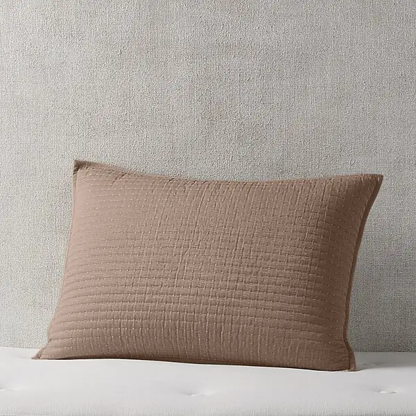 HUDSON PARK COLLECTION Channel Stitch Standard Sham Set Exclusive - Chocolate