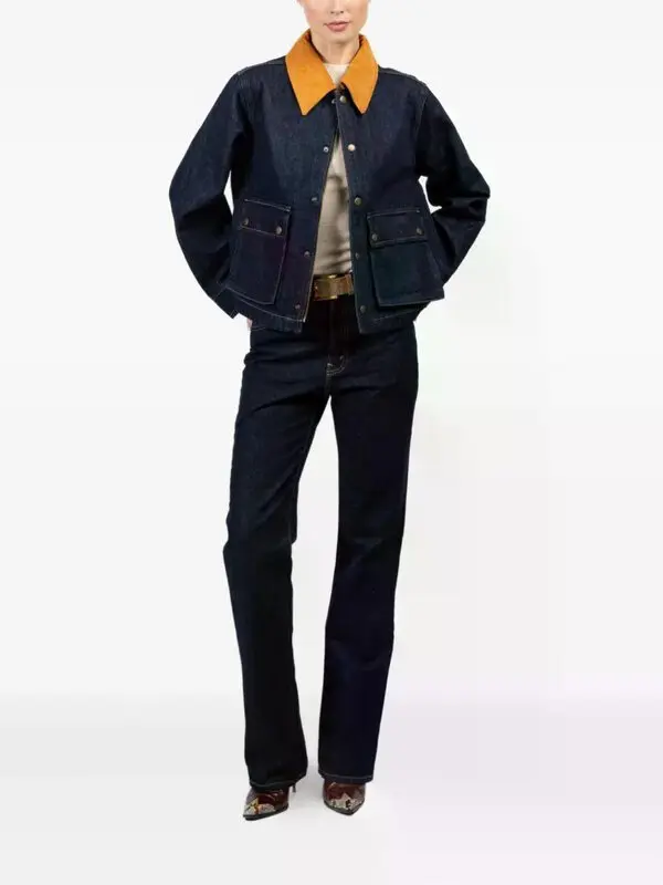 The Great. Swing Denim Women Jacket - Blue