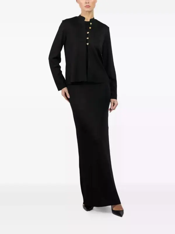LA GALPA Mandarin-collar Blouse