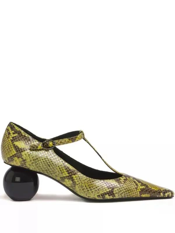 Marni 60mm Python-print T-bar Pumps