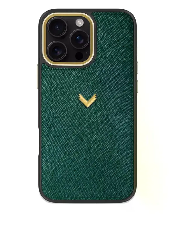 VELANTE Saffiano Leather Iphone 16 Pro Max Phone Case - Green