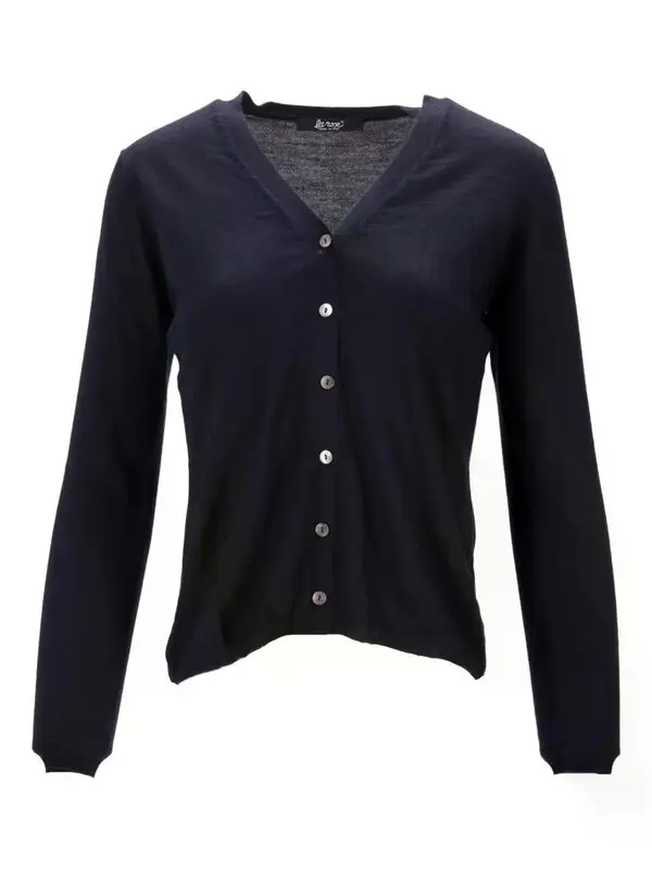 LA ROSE V-neck Cardigan - Blue