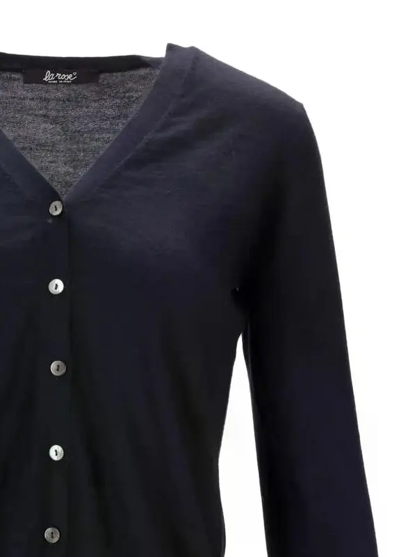 LA ROSE V-neck Cardigan - Blue