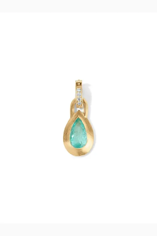 ETIQ Paraiba Pear Shape Pendant - Gold