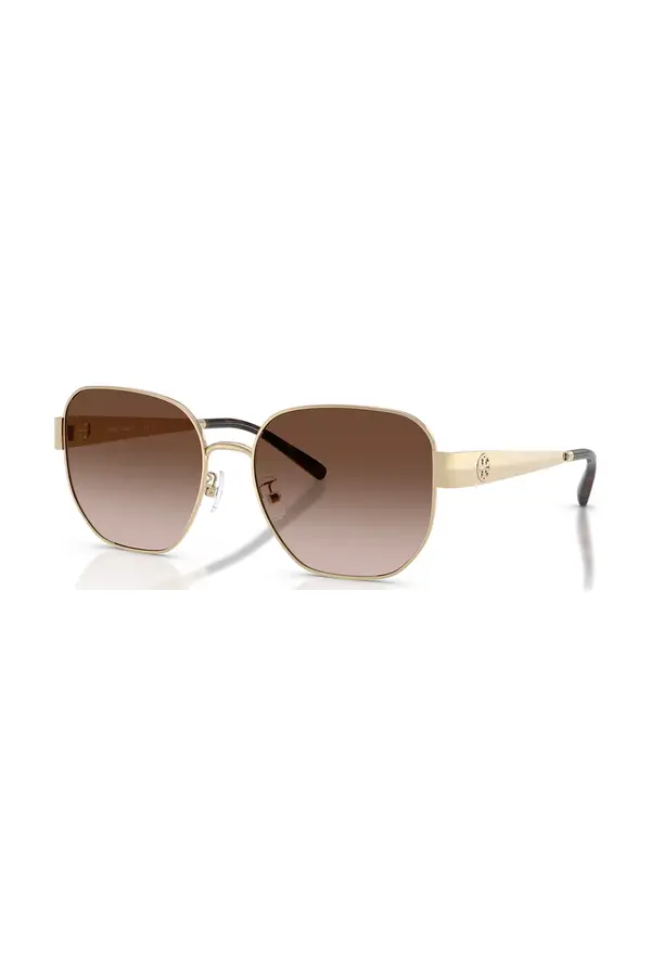 Tory Burch Sunglasses With Irregular Metal Frame - Gold