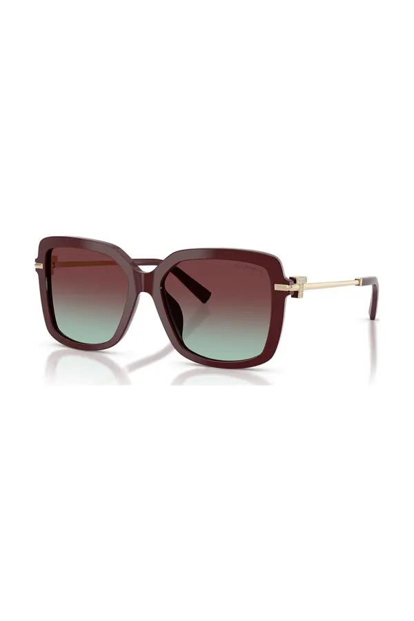TIFFANY SUNGLASS HUT Tiffany Square Sunglasses - Burgundy