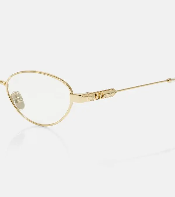 Dior Diorcannageo B3u Oval Sunglasses - Gold