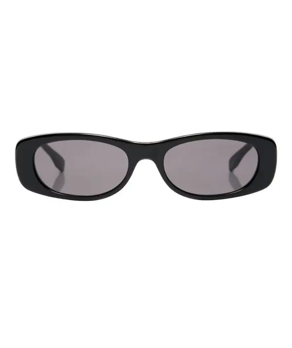 Fendi Ff Squared Oval Sunglasses - Black