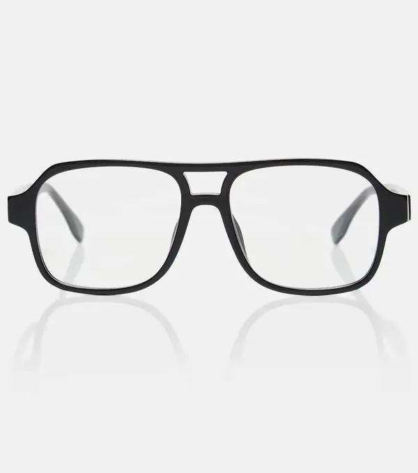 Fendi Ff Squared Aviator Glasses - Black