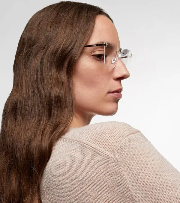 Fendi Crystal Cat-eye Glasses