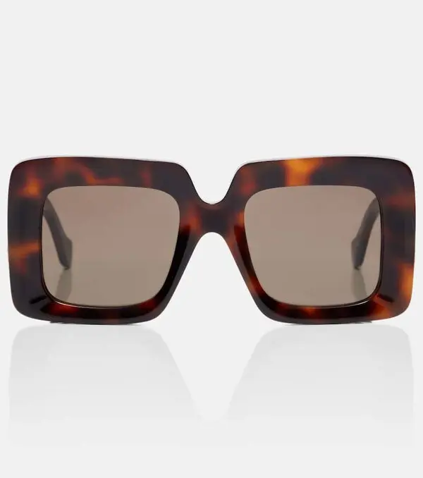 Loewe Anagram Oversized Square Sunglasses - Brown