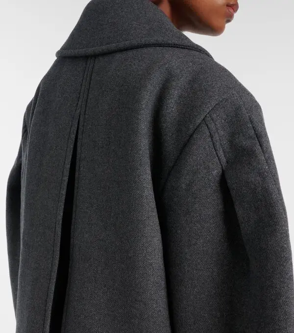 GANNI Oversized Wool-blend Pea Coat