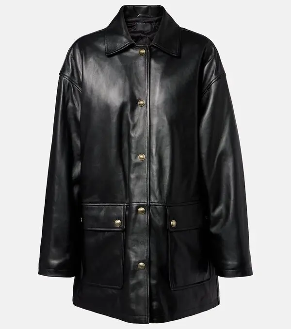 NILI LOTAN Cordel Leather Coat