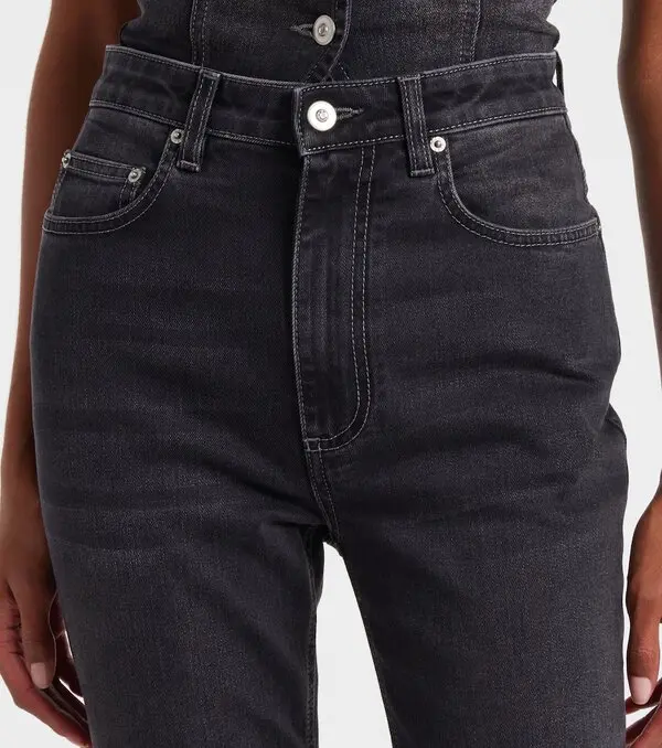 AREA Bow-detailed Cropped Jeans