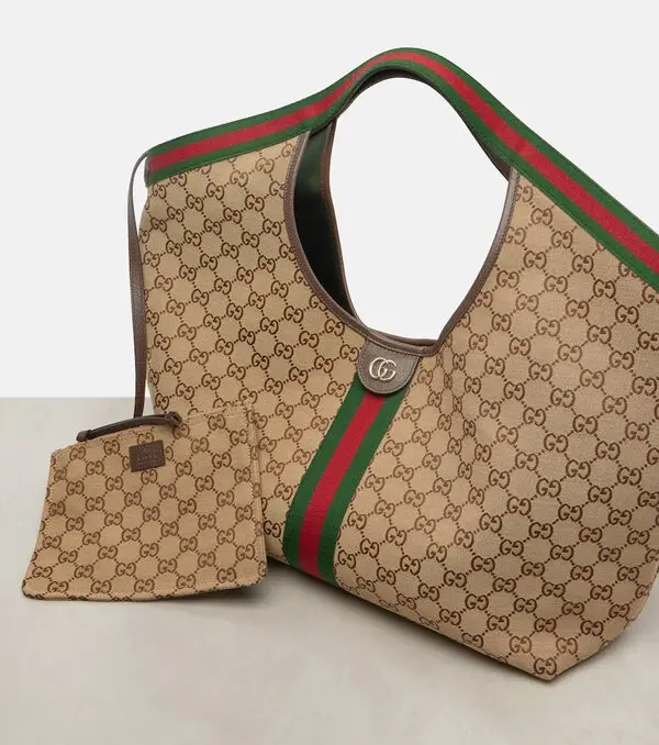 Gucci Giglio Gg Canvas Large Tote Bag