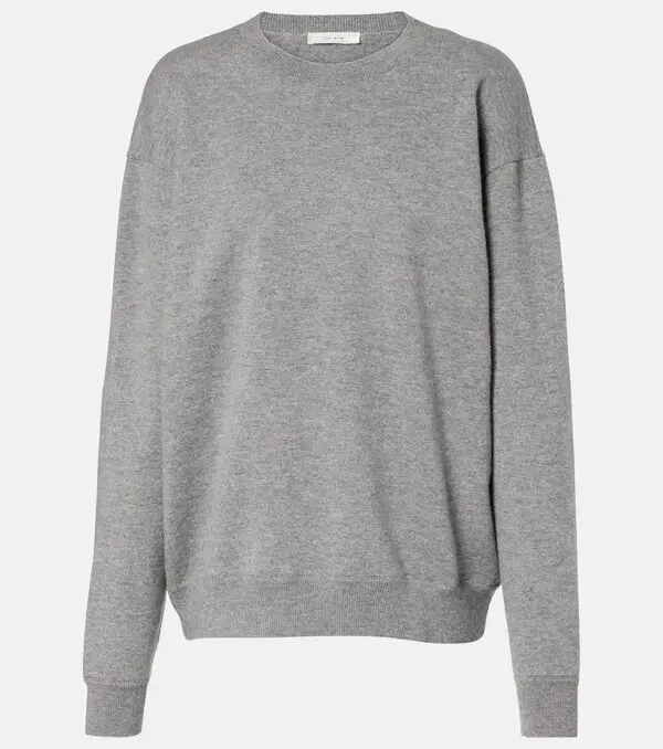 THE ROW Leora Cashmere Sweater - Grey