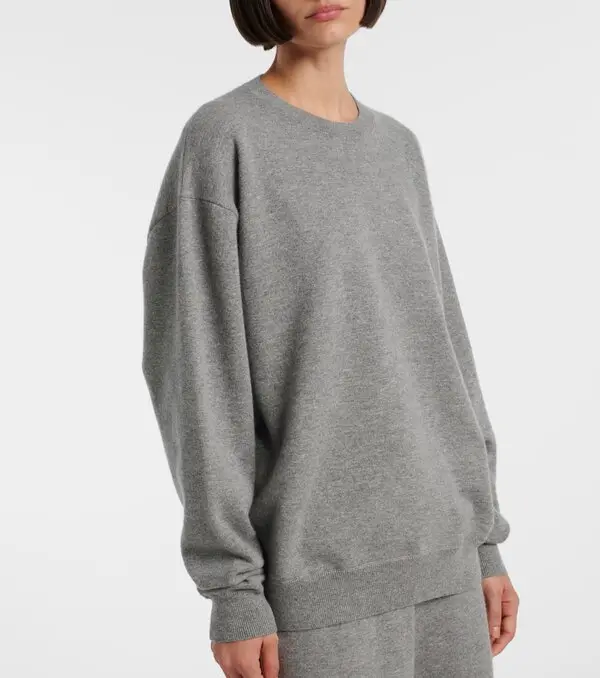 THE ROW Leora Cashmere Sweater - Grey