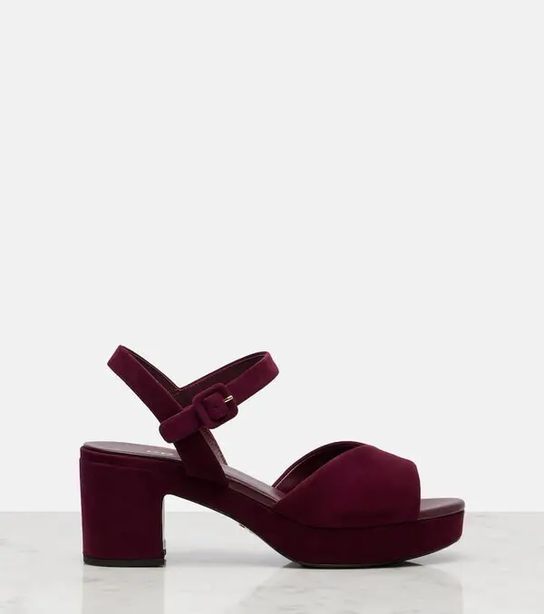 Prada Suede Platform Sandals