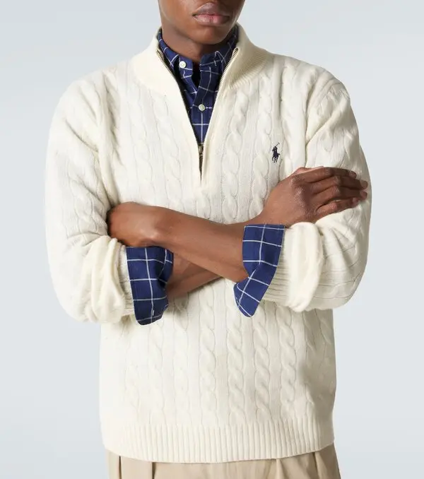 Polo Ralph Lauren Cable-knit Wool And Cashmere Sweater