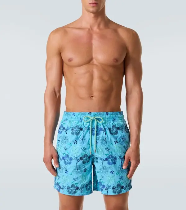 Vilebrequin Mistral Floral Swim Trunks - Blue
