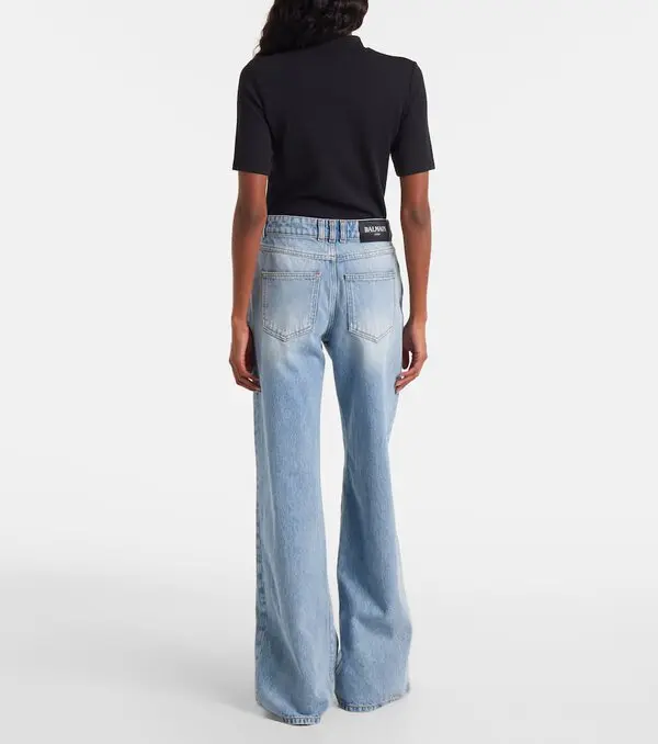 Balmain Mid-rise Wide-leg Jeans