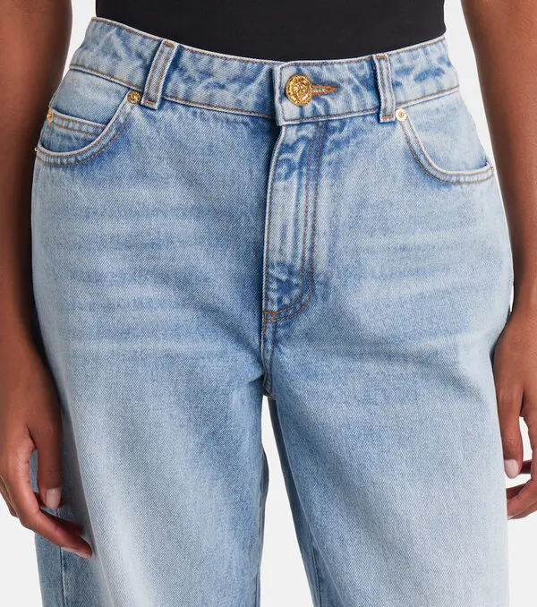 Balmain Mid-rise Wide-leg Jeans