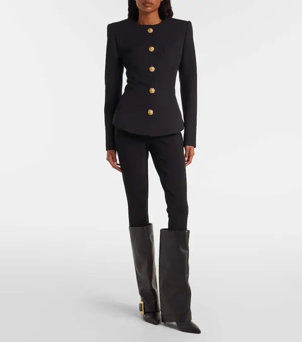 Balmain Virgin Wool Single-breasted Blazer