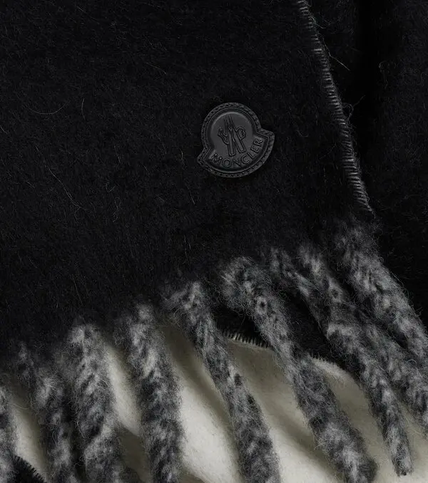 Moncler Logo Alpaca And Wool-blend Scarf
